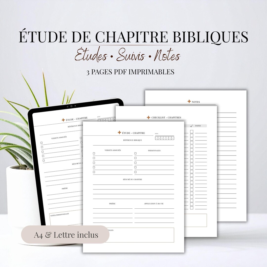 Fiche Étude Chapitre Biblique PDF | Journal Français Imprimable ...