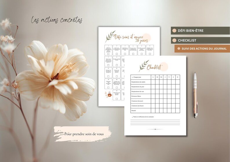 Journal Bien-Être | Carnet PDF Français Imprimable | Cahier Auto-soin ...