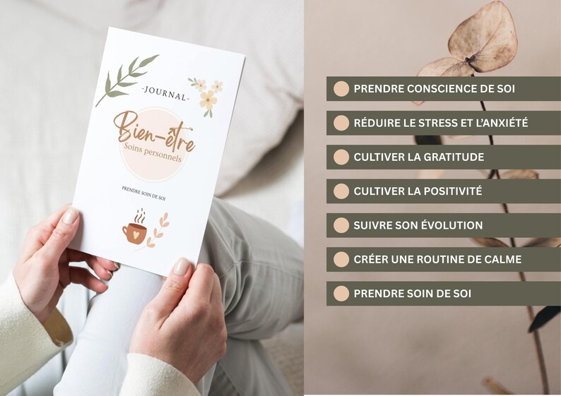 Journal De Bien-Être; Carnet PDF Français Imprimable; Cahier D'auto ...