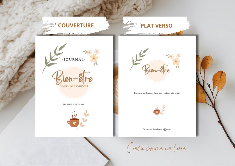 Journal De Bien-Être; Carnet PDF Français Imprimable; Cahier D'auto ...