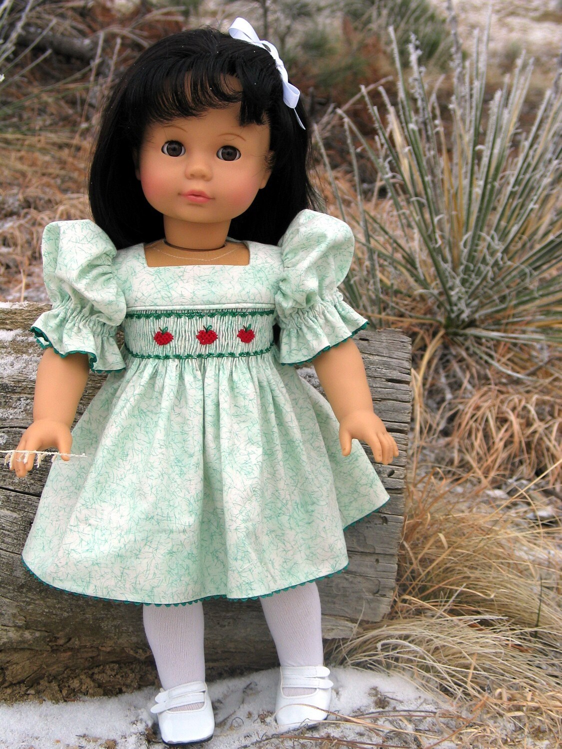 Downloadable Stella Smocked Doll Dress Pattern For 18 Inch American