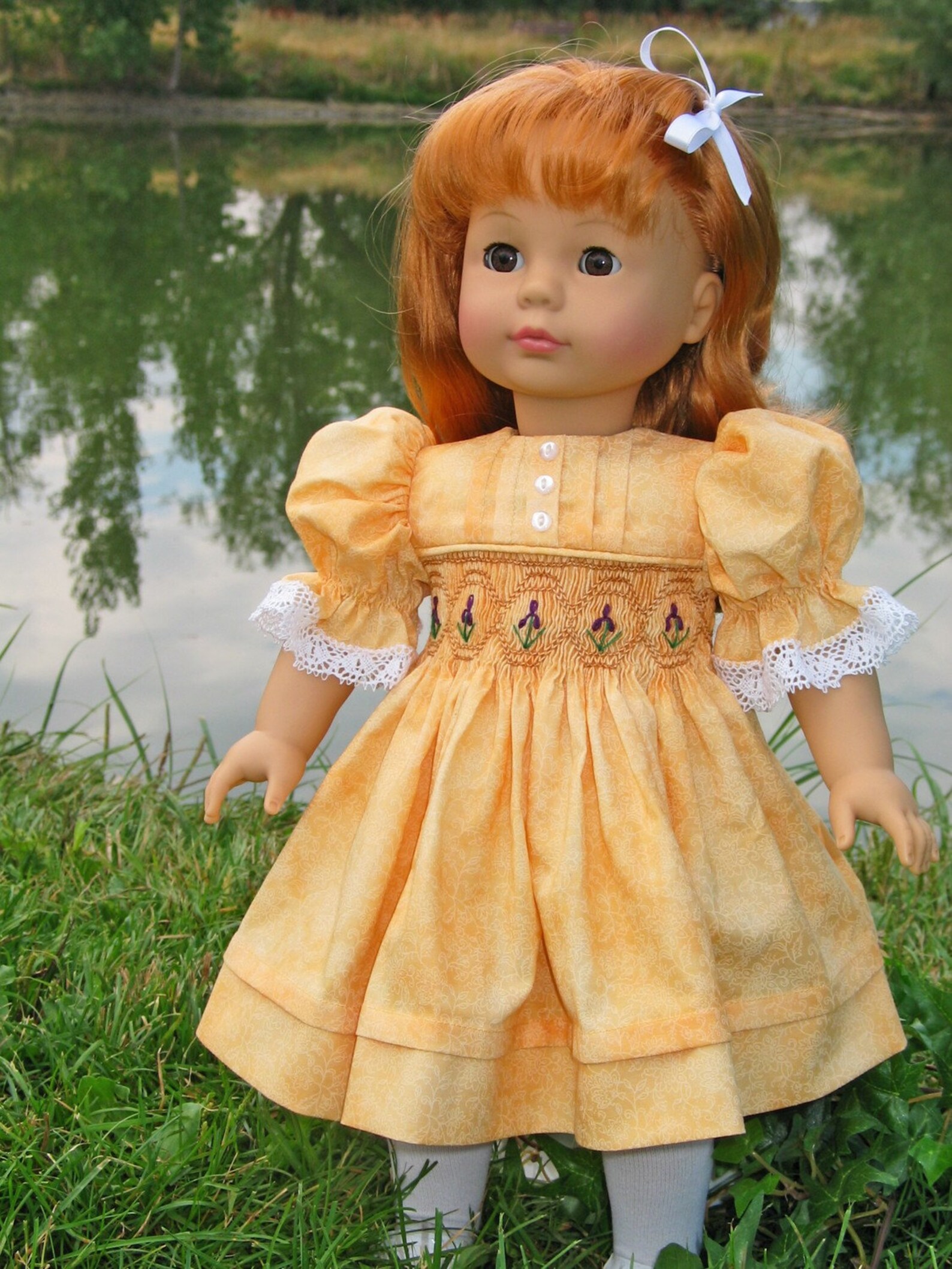 Downloadable Andrea Smocked Doll Dress Pattern For 18 Inch Etsy