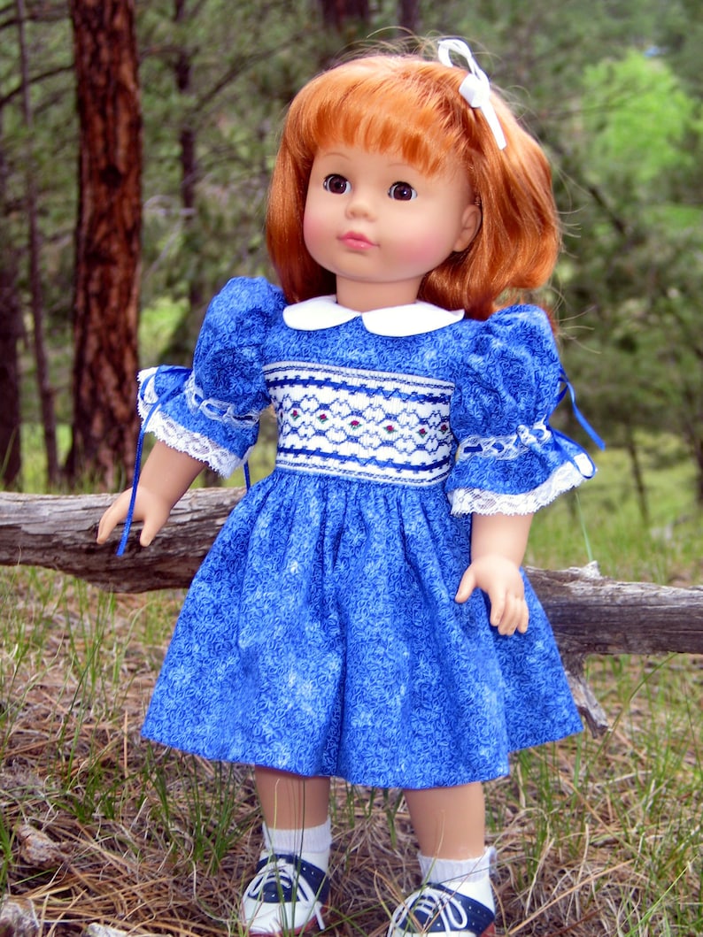 Downloadable Kaela Doll Dress Pattern Featuring Smocking Fits 18 Inch