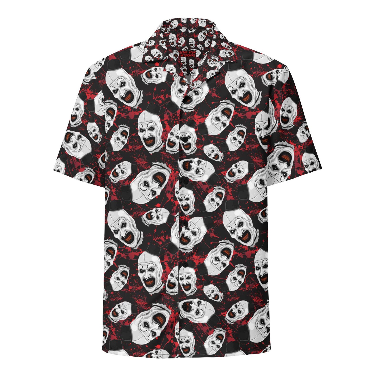 Art the Clown Terrifier Button-up Shirt - Horror Slasher All Over Print ...