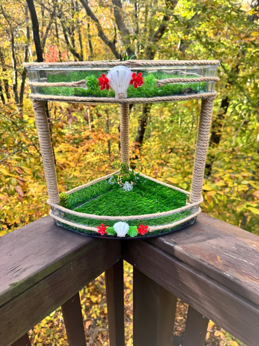 Handmade Two Tier Corner Climber & Shell Shop - Etsy