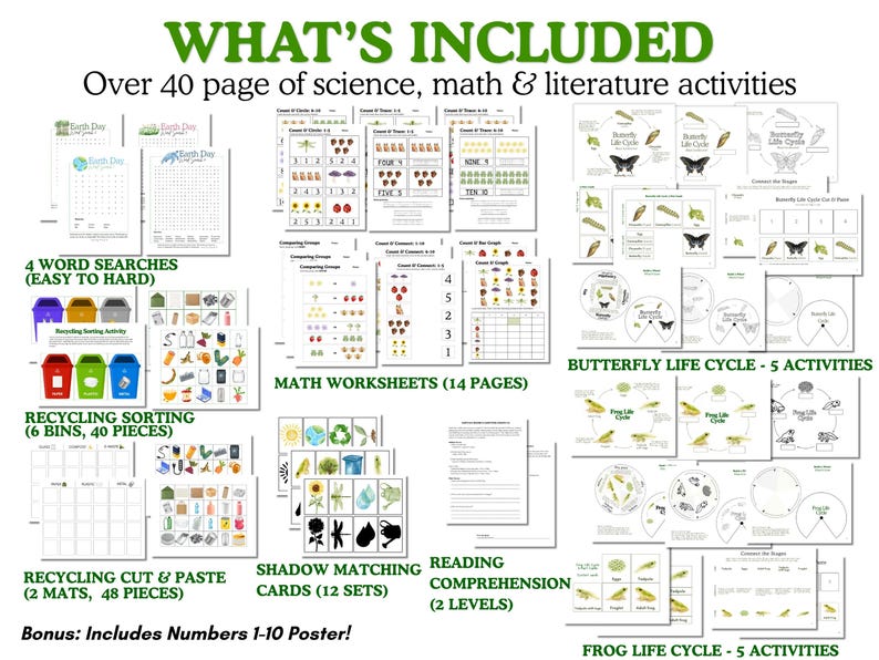 Earth Day Activities for Kids Bundle | Worksheets, Math, Science ...