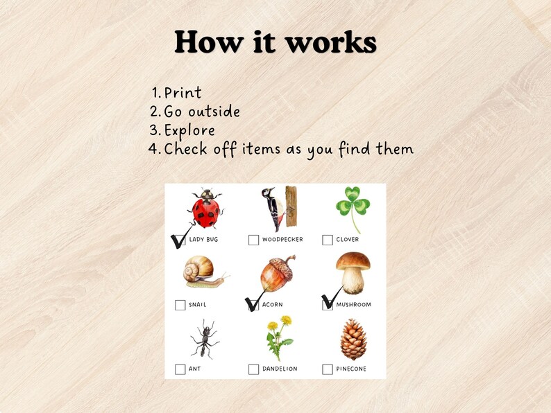 Nature Scavenger Hunt Printable for Kids | Outdoor Activity Worksheet ...