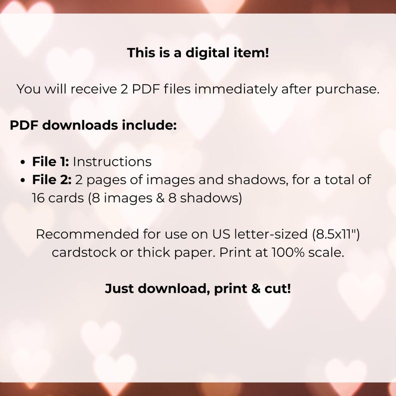 Valentine’s Day Shadow Matching Montessori Activity for Toddlers ...