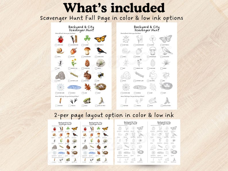 Nature Scavenger Hunt Printable for Kids | Outdoor Activity Worksheet ...