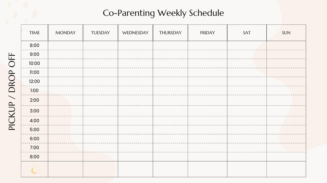 Printable Coparenting Calendar | Shared Parenting Schedule | Family ...