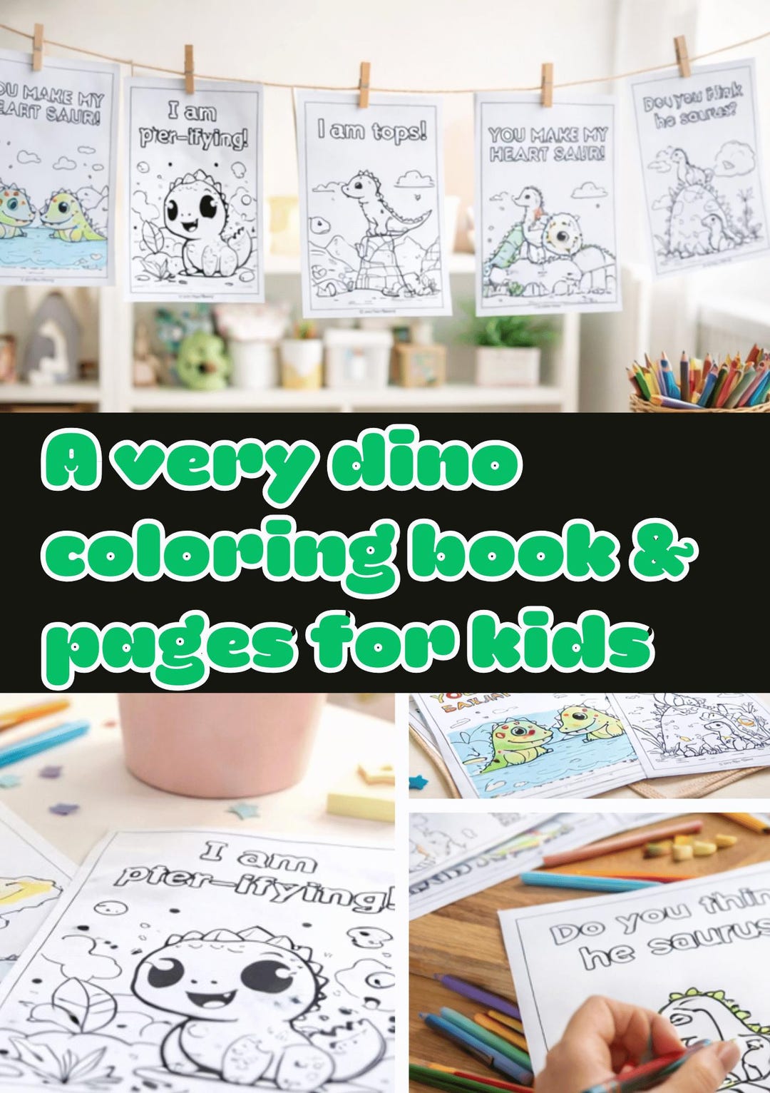 10 Dinosaur Coloring Pages for Kids Printable | Dino Coloring Book PDF ...