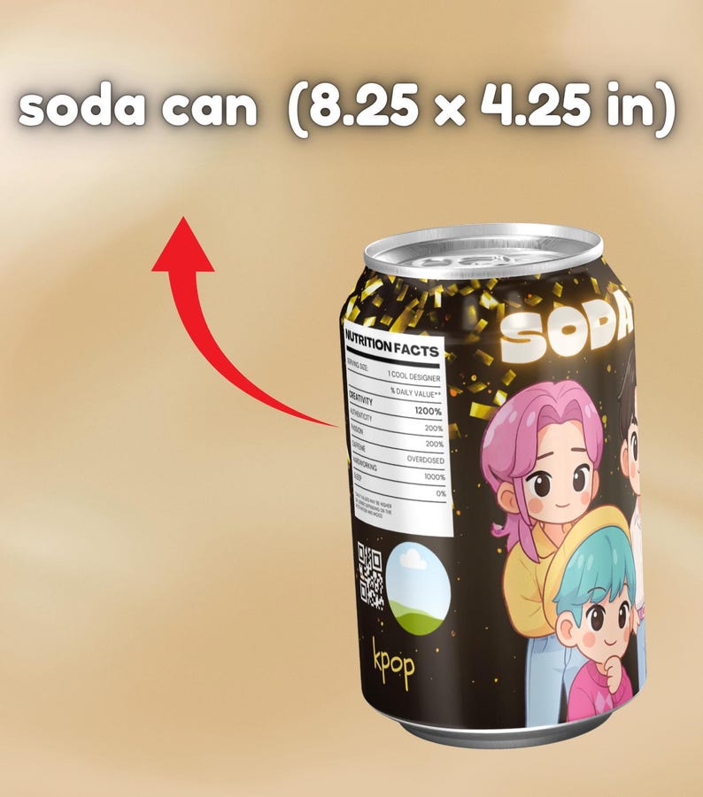 Kpop Demon Hunters | Saja Boys Soda Pop Can Labels | Saja Boys Soda Pop ...