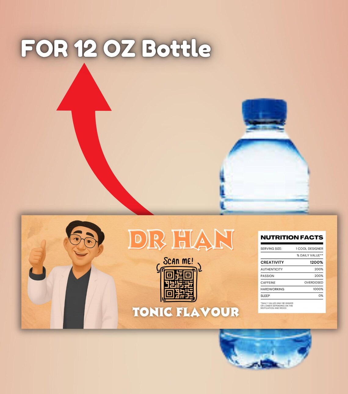 Kpop Demon Hunters Dr. Han Tonic Drink Wrapper, Party Favor (digital ...