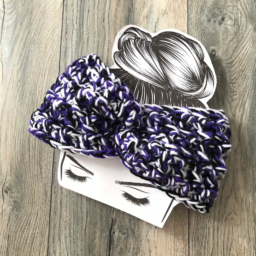 Baltimore Ravens NFL Ear Warmer // Messy Bun // Colorado - Etsy