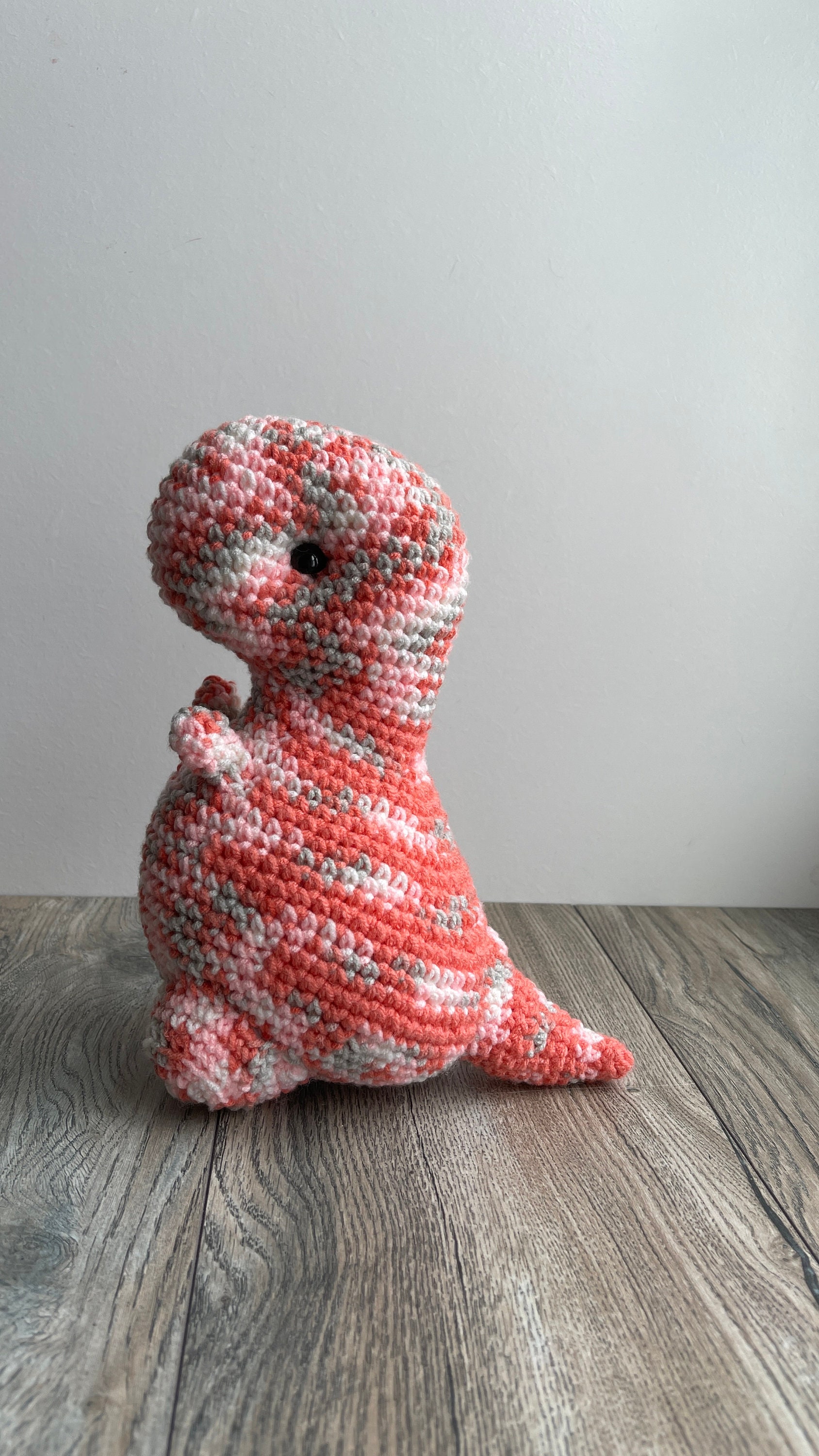 Crochet Dinosaur Plush Stuffed Animal Gift, Trex Plush, Ready to Ship ...