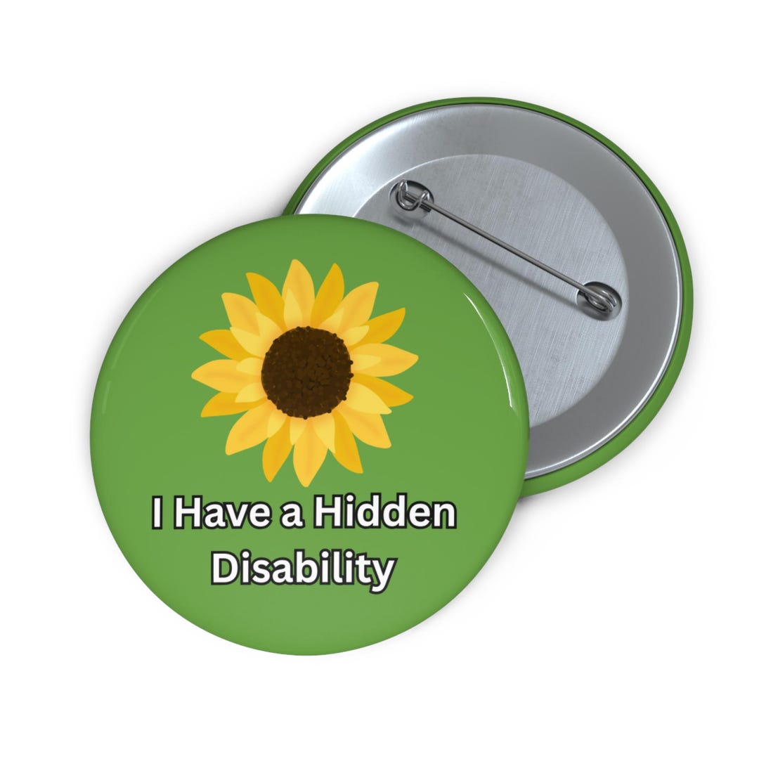 PREMIUM PIN - Hidden Disability Sunflower Badge | Medical Alert Pin ...