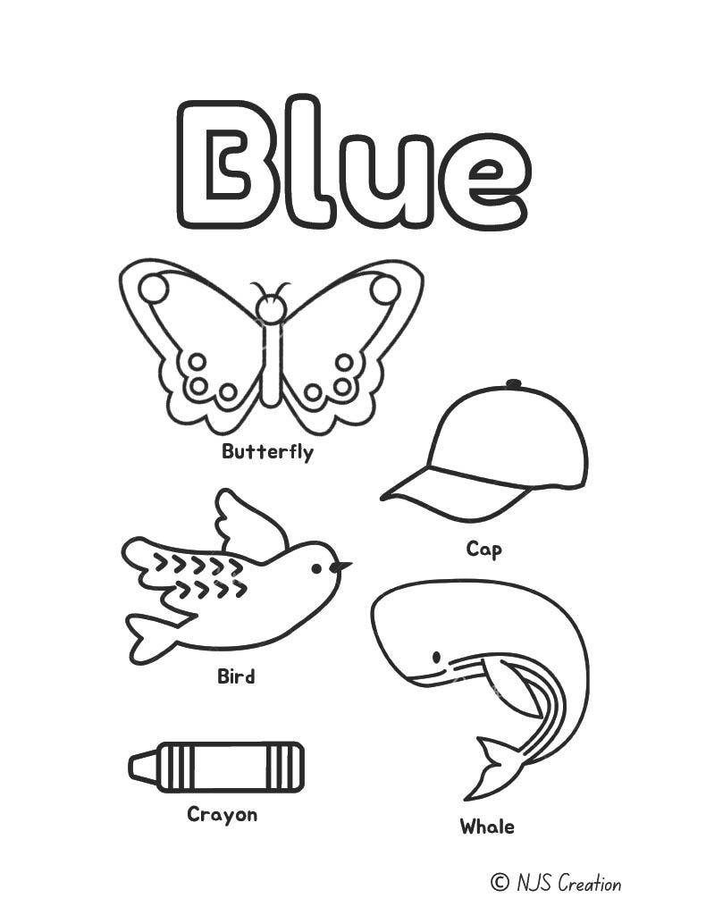 Colors Recognition Worksheet for Kids | Kindergarten Coloring Pages ...