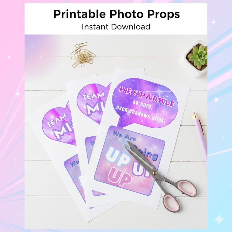 30 Printable Kpop Demon Hunters Props Party Decorations Huntrix Photo ...