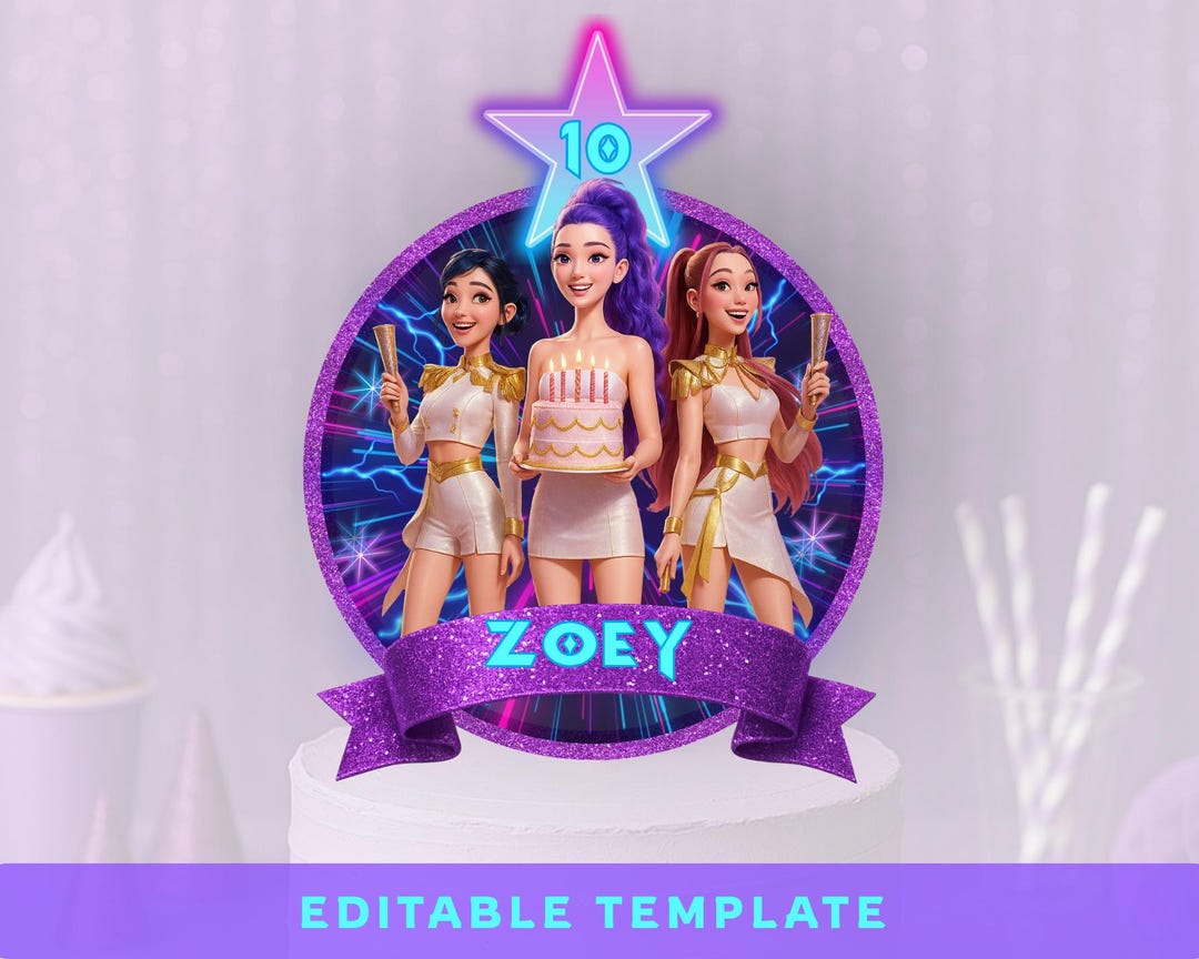 Kpop Demon Hunters Rumi Birthday Custom Png, Birthday Girl Png, Kpop ...