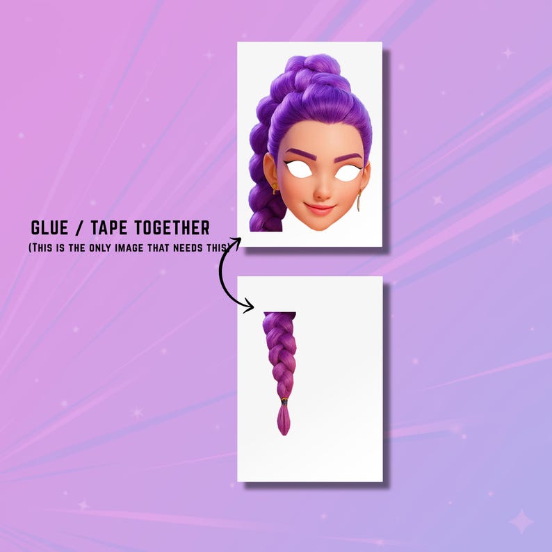 KPOP Demon Hunters Printable Face Masks Birthday Instant Download ...