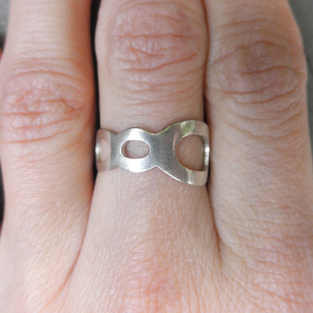 Sterling Silver Hand Cut Joining Circles Ring - Etsy
