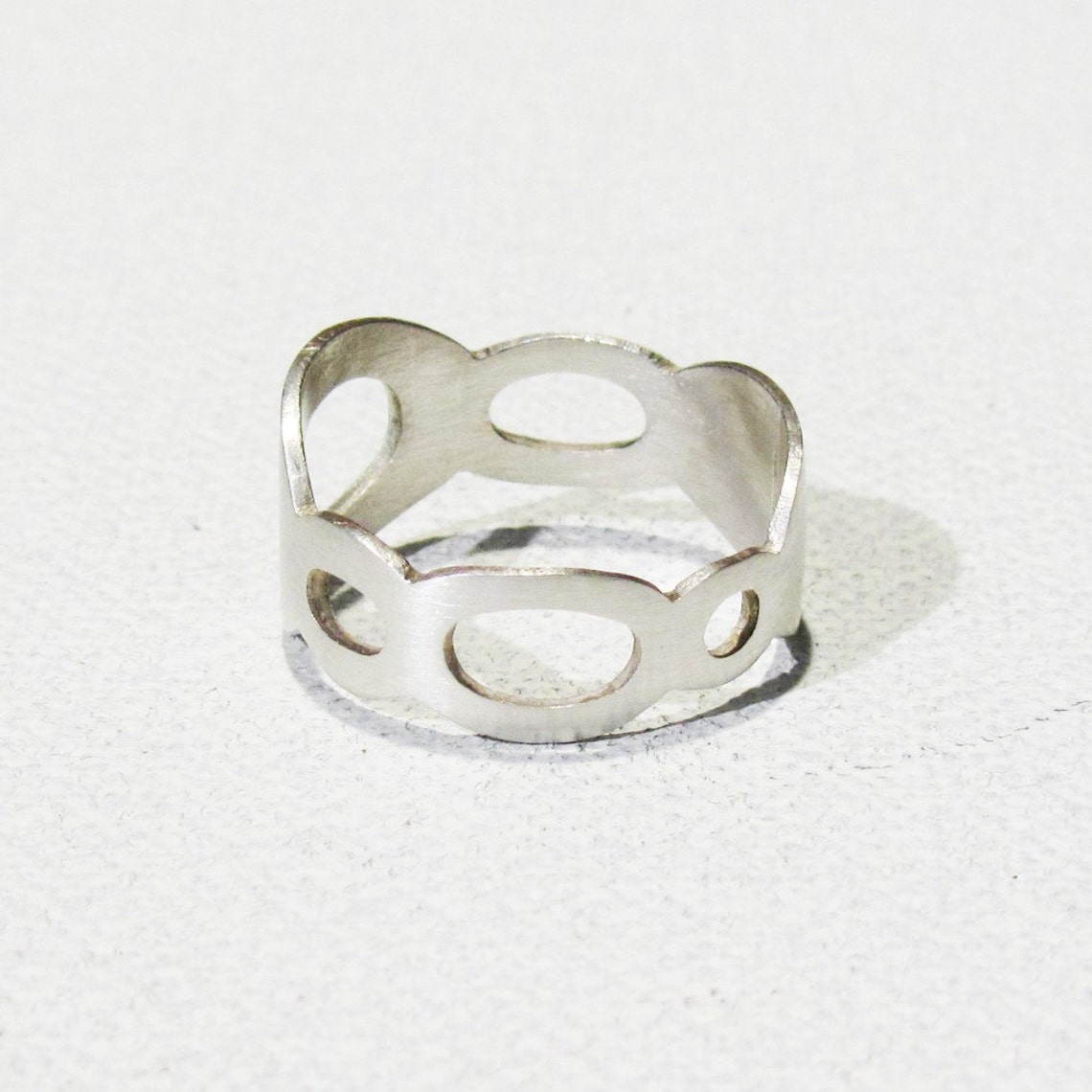 Sterling Silver Hand Cut Joining Circles Ring - Etsy