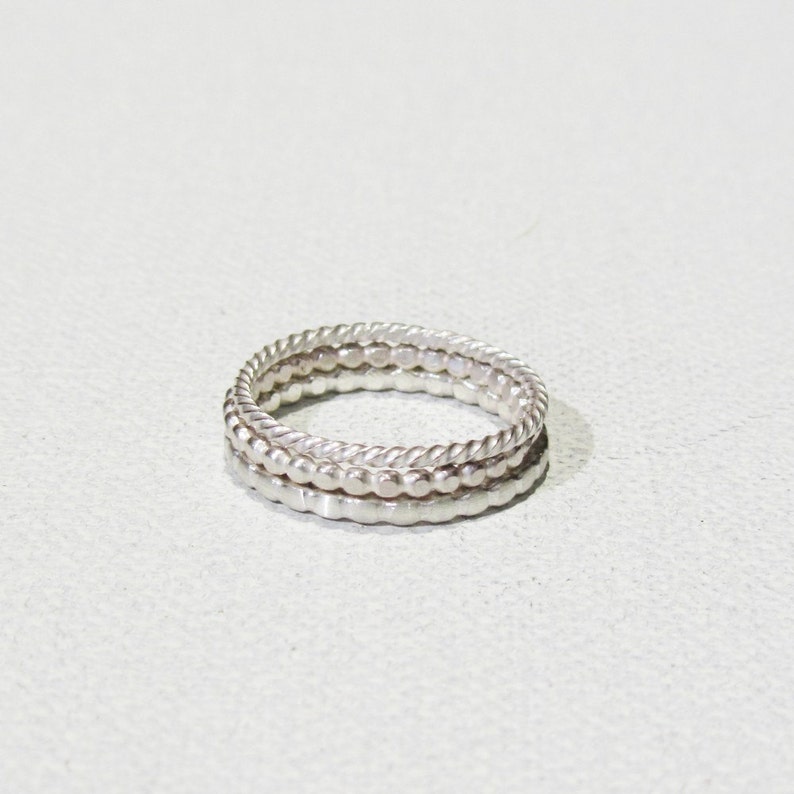 Sterling Silver Ring Stackable Twisted - Etsy