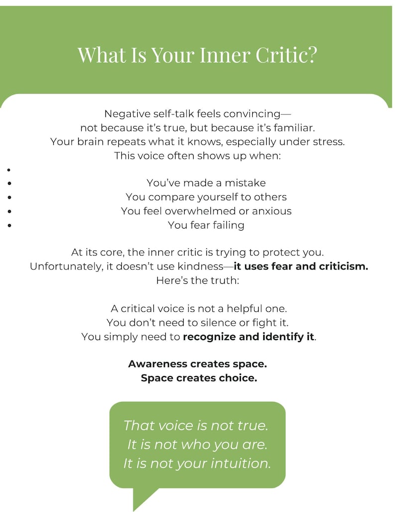 How to Identify Your Inner Critic - Etsy