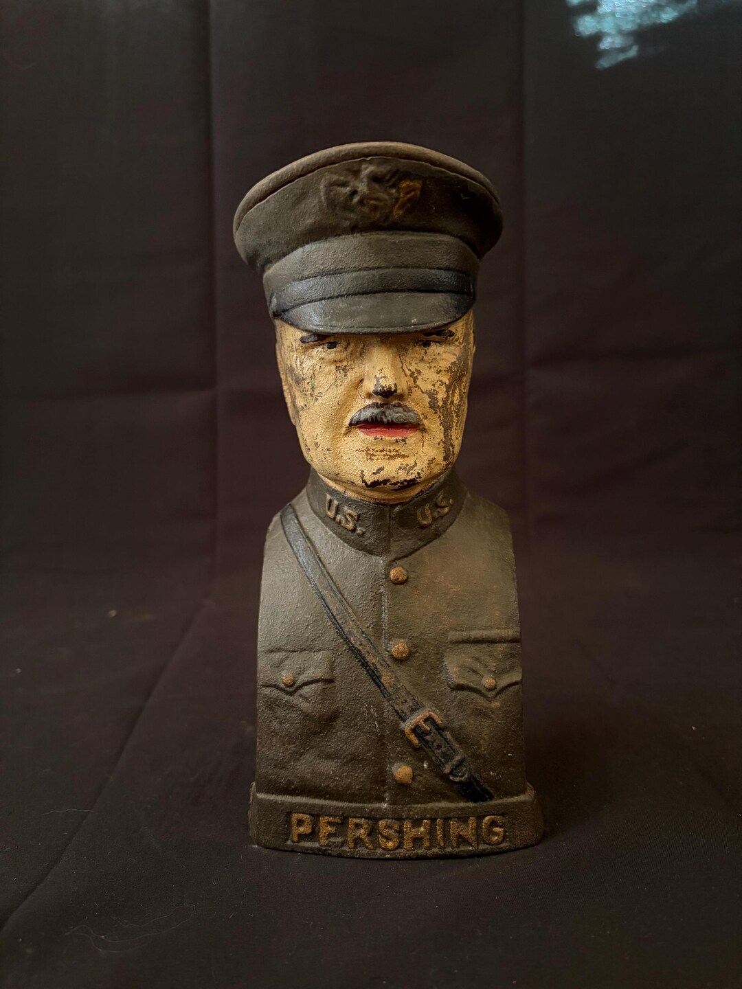 Cast Iron Coin Bank of General John J. Pershing in Military Uniform - Etsy
