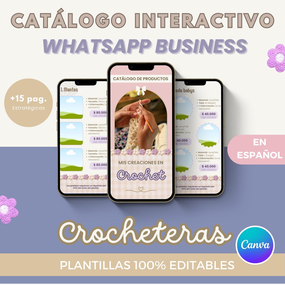 Canva Crochet Catalog Template | Digital Price List & Whatsapp Price ...