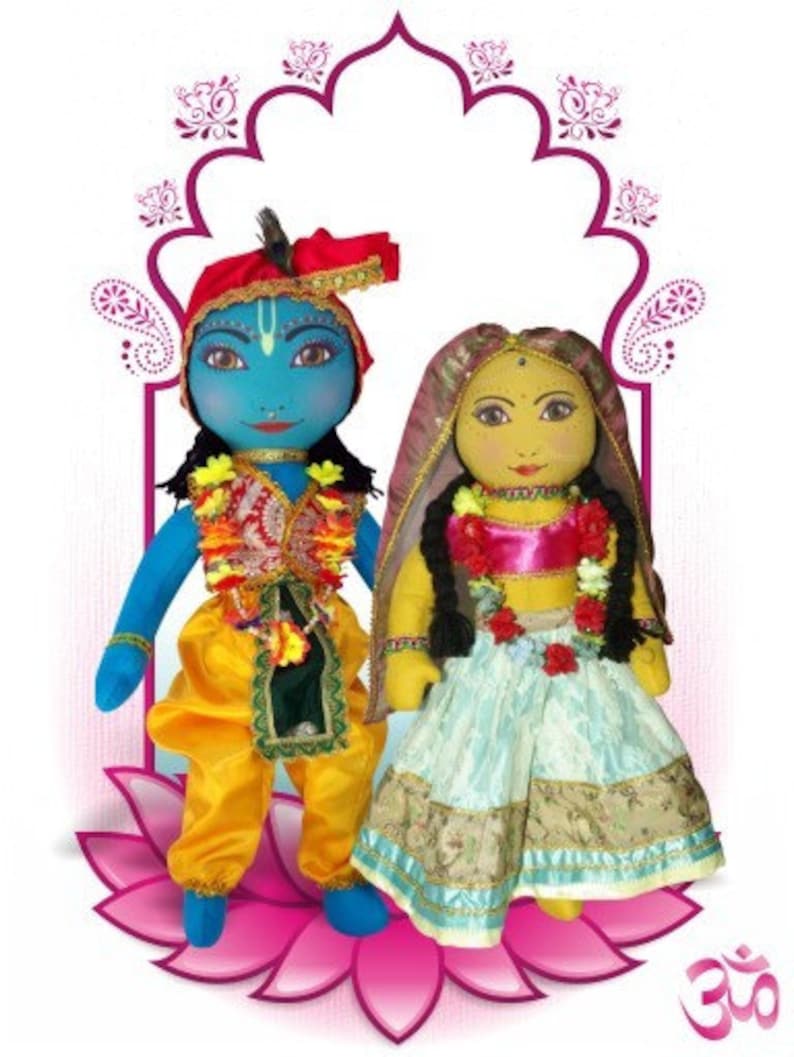Medium Radha Krishna Doll Set (18"-19") Separate Arms and Legs - Etsy