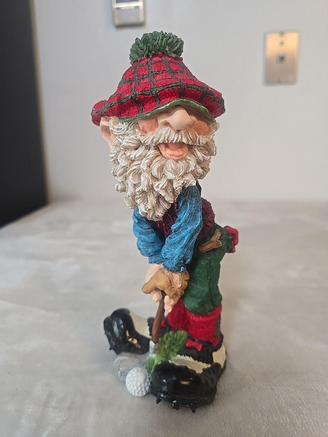Vintage Christmas Golfing Gnome Santa Figurine 8" Tall - Etsy