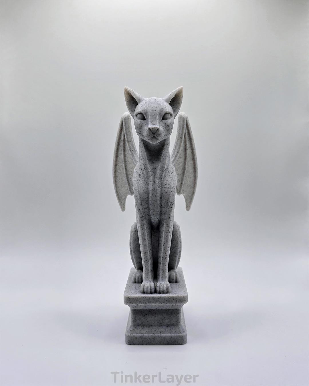 3D Printed Cat Gargoyle Statue, Gothic Home Decor, Small Fantasy ...
