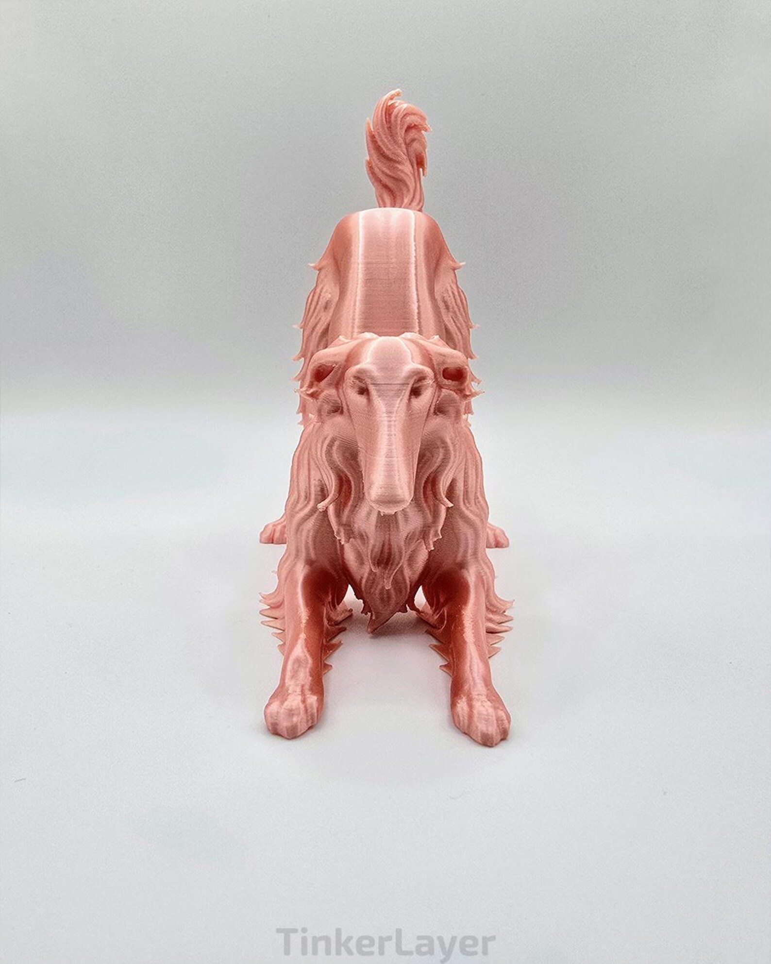 3D Printed Borzoi Statue, Playful Sighthound Sculpture, Borzoi Decor ...