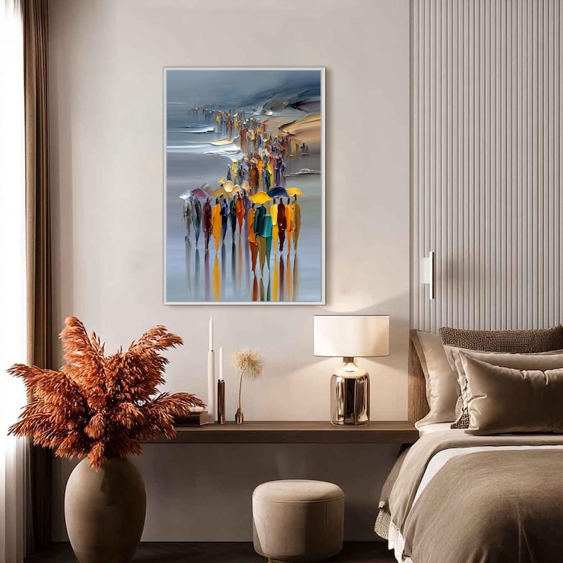 Palette Knife Oil Painting, Abstract People, Impasto Home Decor - Etsy