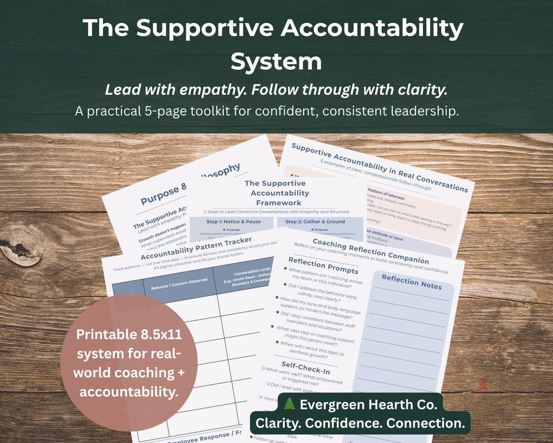 Supportive Accountability System | Leadership Coaching Framework ...