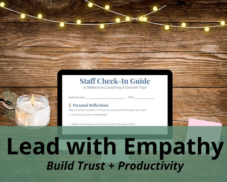 Staff Check-in Tool | Printable + Fillable Coaching Template + Bonus ...