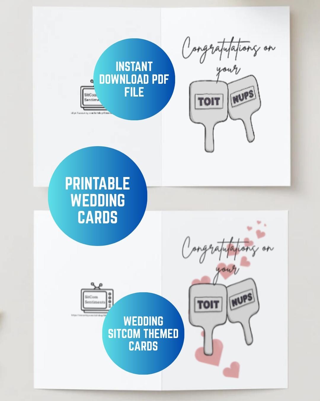 Funny Police TV Sitcom Wedding Congratulations Card, Printable Card ...