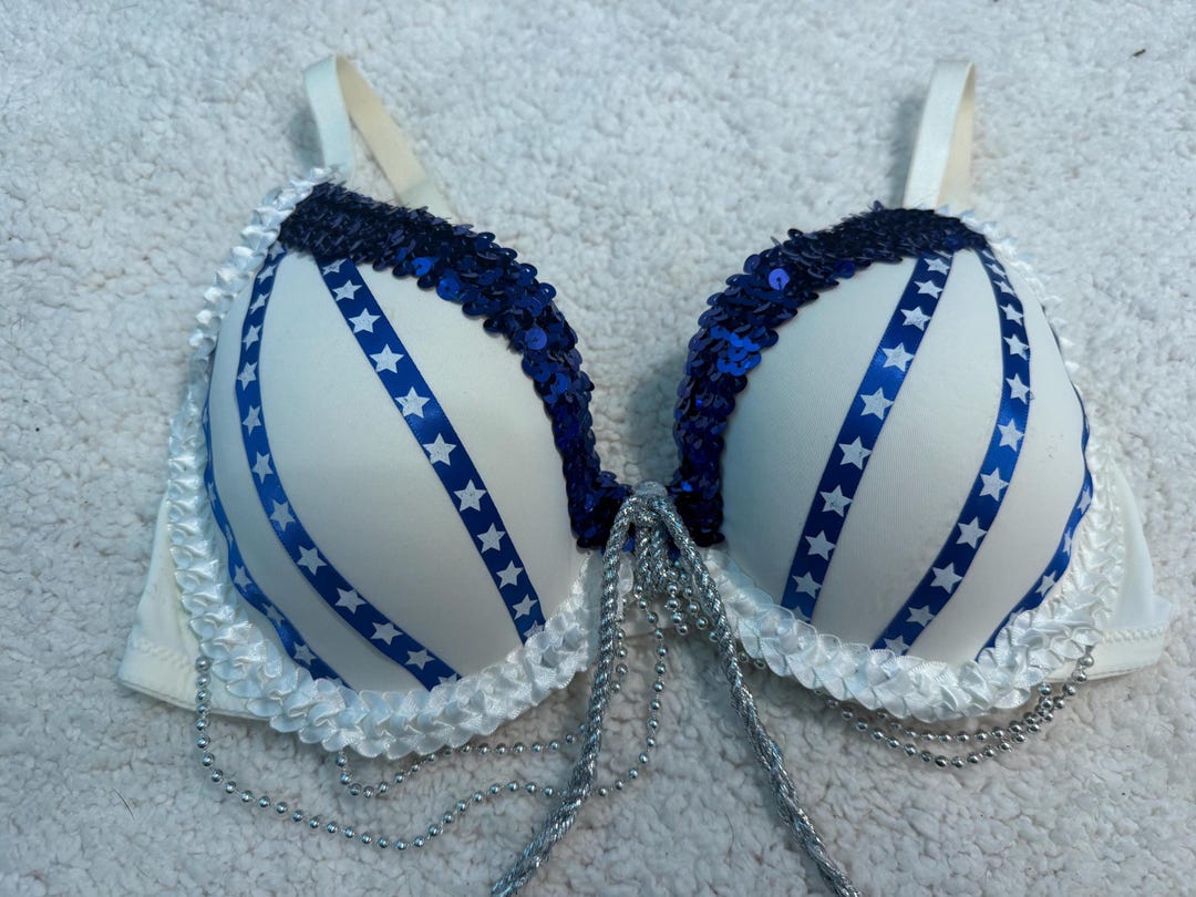 Costume Bra Handmade Star Blue White - Etsy