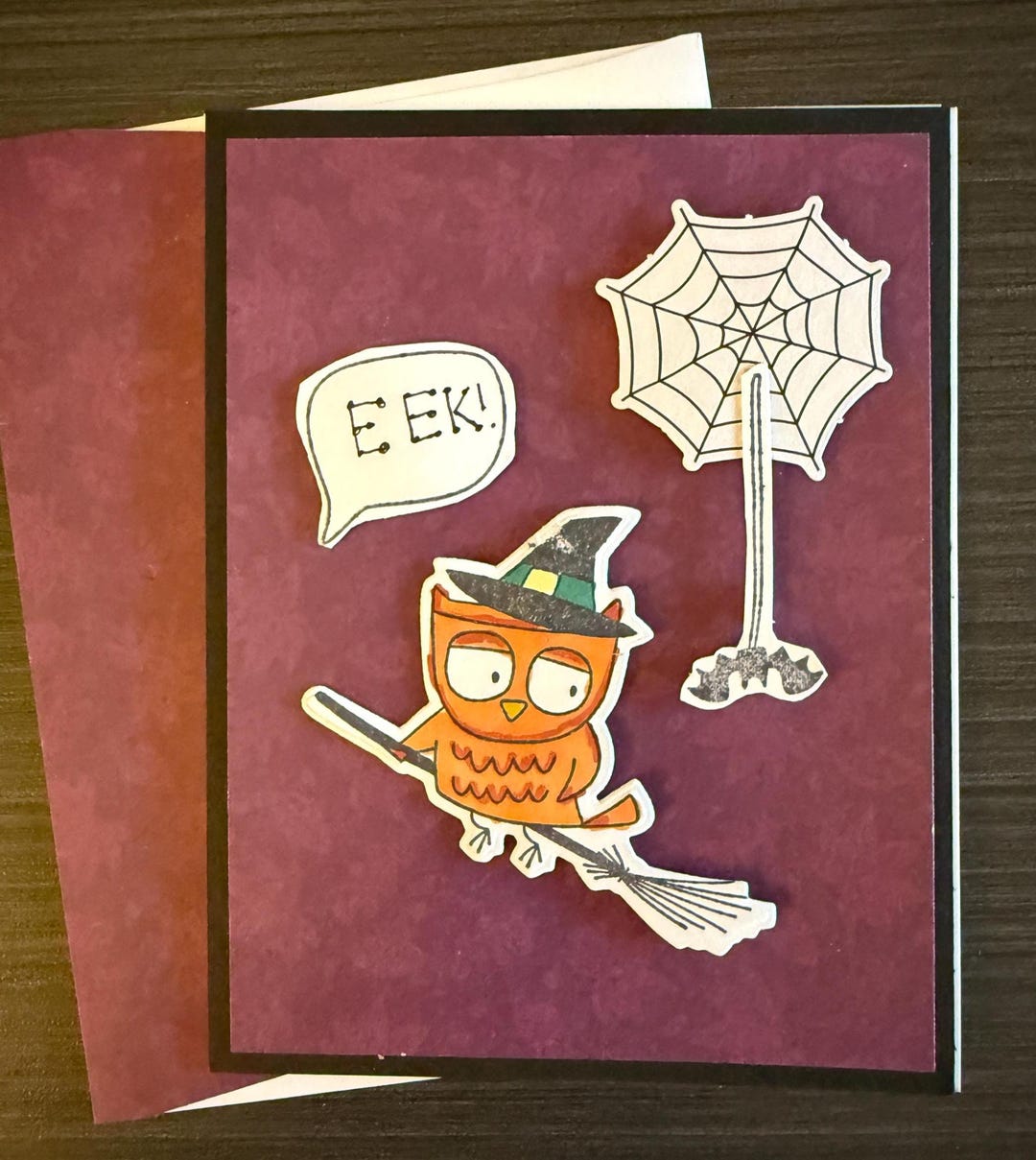 Halloween EEK! Flying Owl Spider Web - Etsy