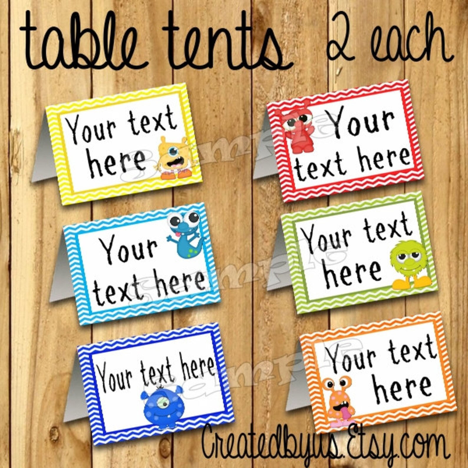 Monster Food Tent Cards Name Cards Table Place Cards Table | Etsy