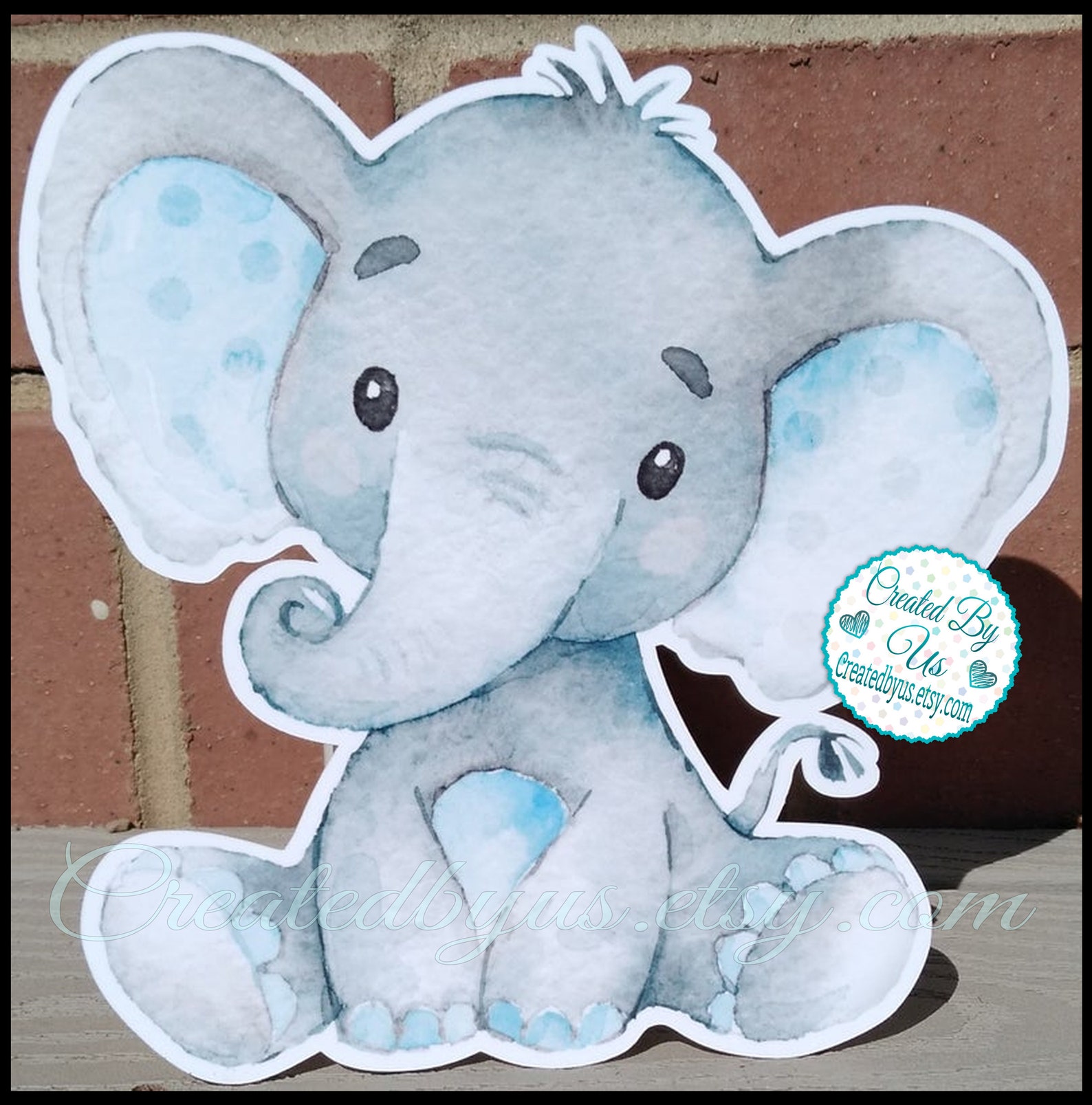 Boy Baby Elephant Cutouts Party Decorations Little Peanut Baby Shower ...