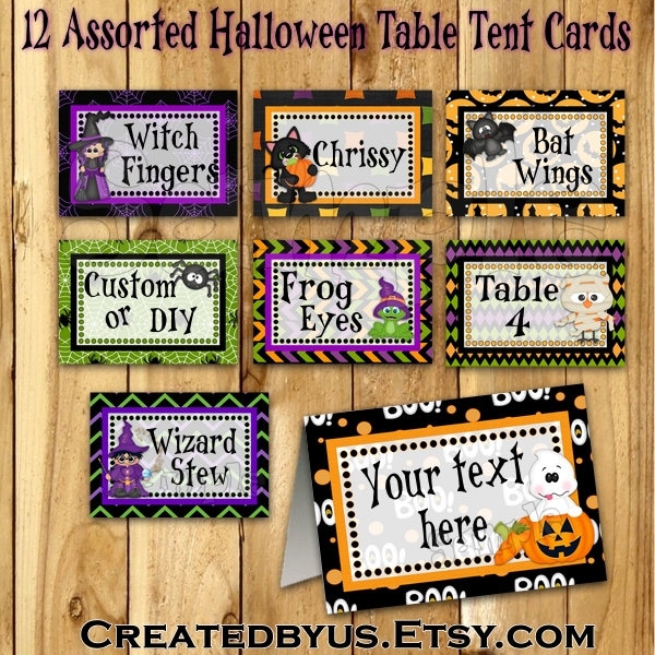 Halloween Place Card - Etsy
