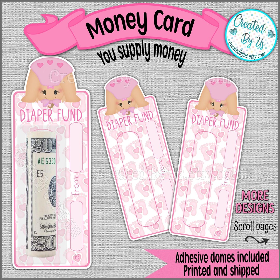 Baby Shower Money Card Diaper Fund Money Card Holder Cash Gift for Baby ...