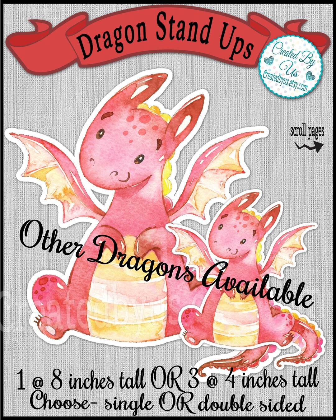 Dragon Stand up Cutouts for Party Decorations Dragon Baby Shower 1st ...