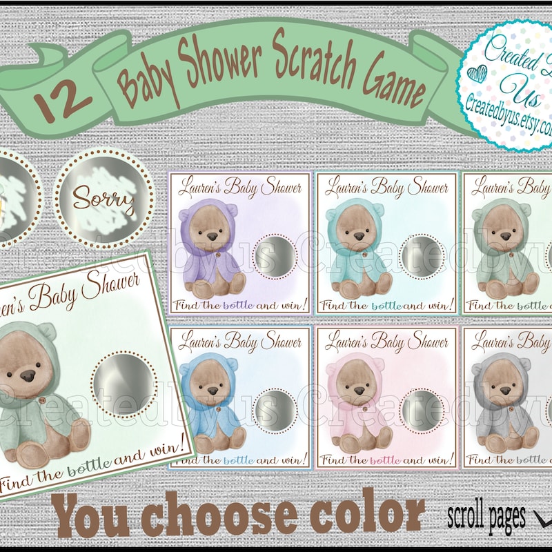 Baby Shower Scratch - Etsy