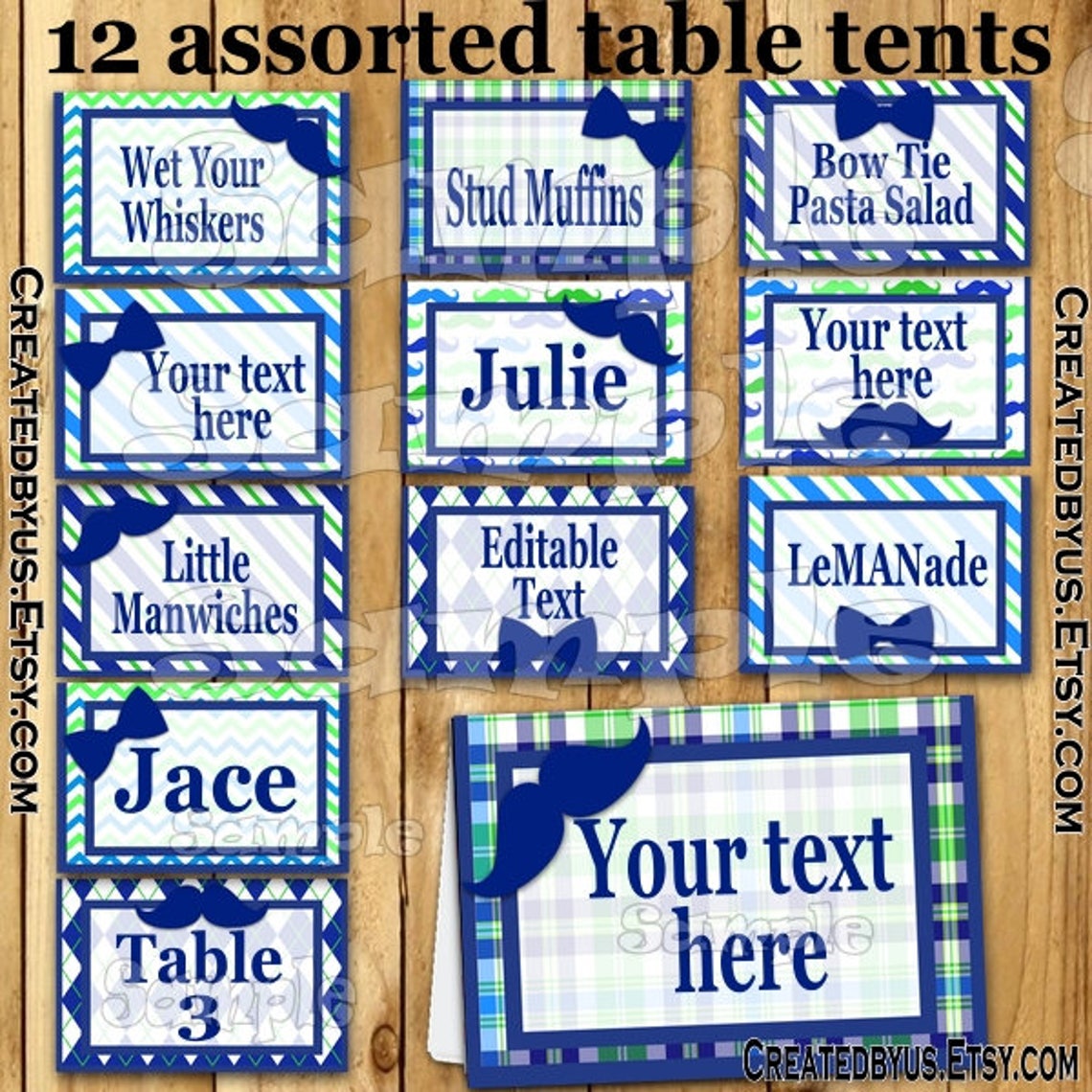 Lil Man Food Cards Tent Cards Little Man Name Cards Place - Etsy