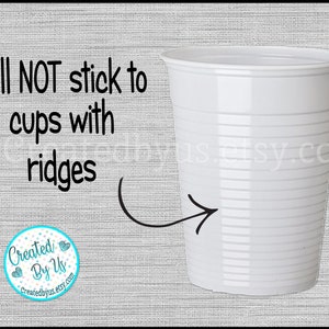 Disco Ball Party Cup Stickers Lets Go Girls Disposable Cup Stickers ...