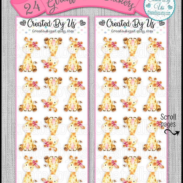 Baby Giraffe Decals - Etsy