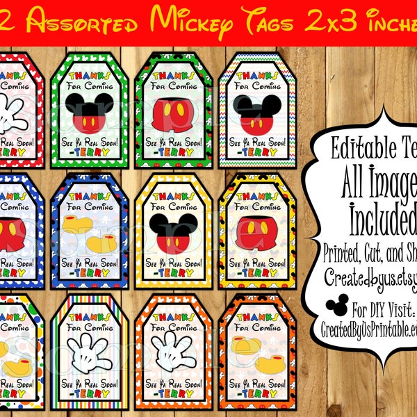 Mickey Clubhouse Tags - Etsy